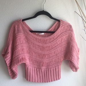 Tops | Pink Crochet Crop Top | Poshmark
